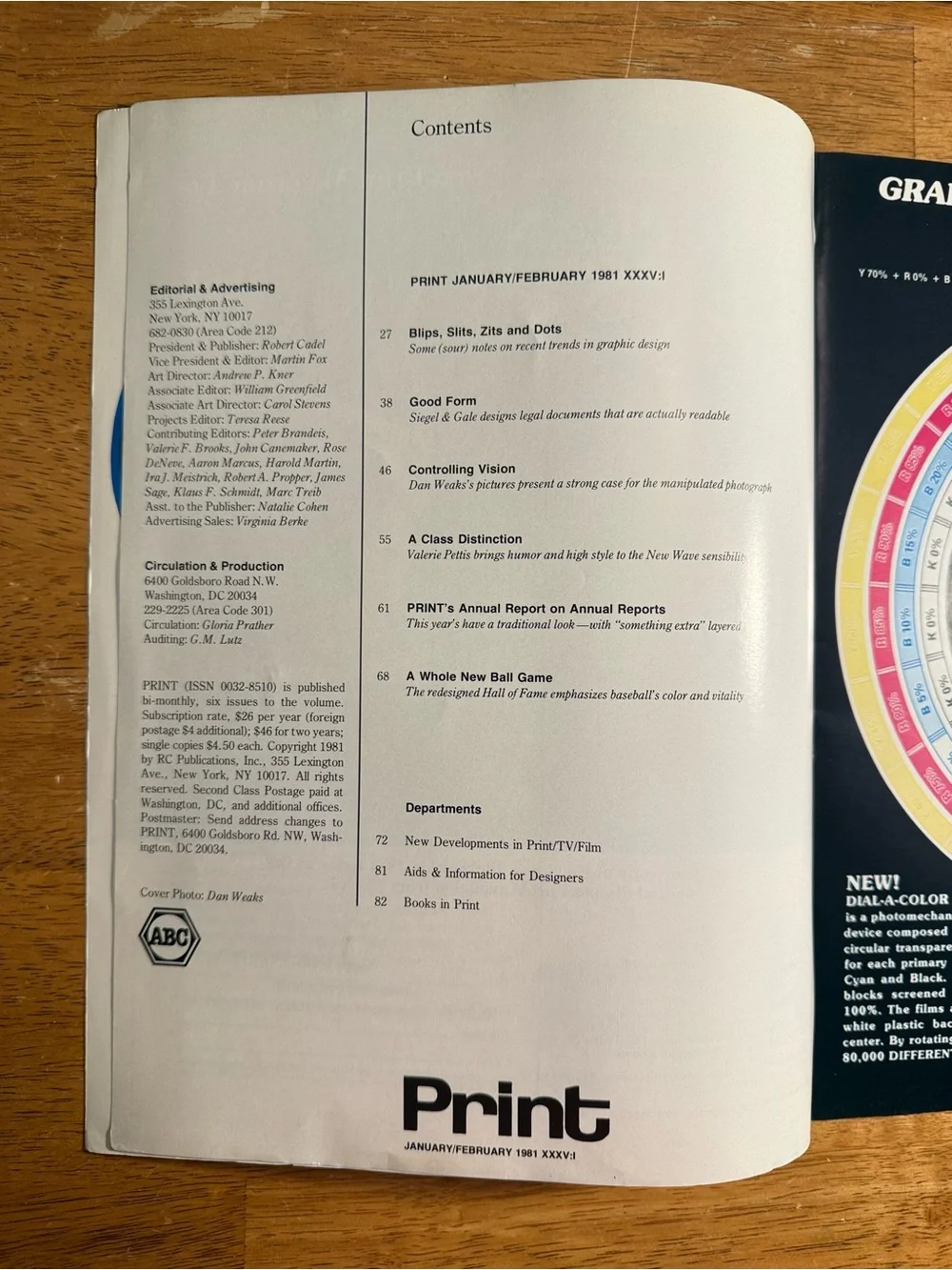 Vintage | Other | Print Graphic Design Magazine January February 981 ...